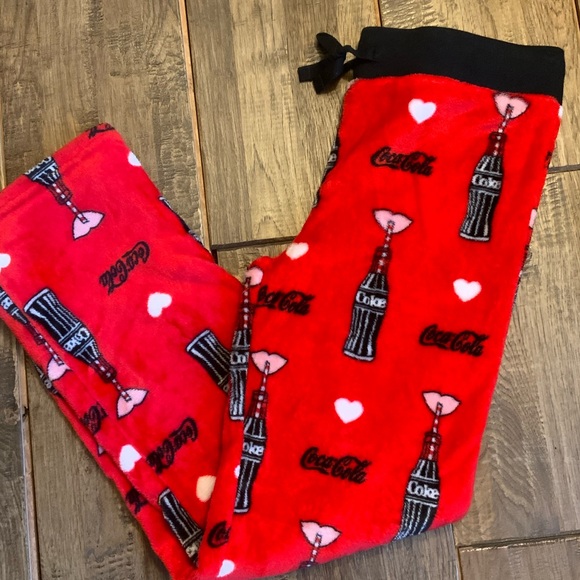 Coca Cola | Intimates & Sleepwear | Coca Cola Fuzzy Soft Pajama Bottoms ...